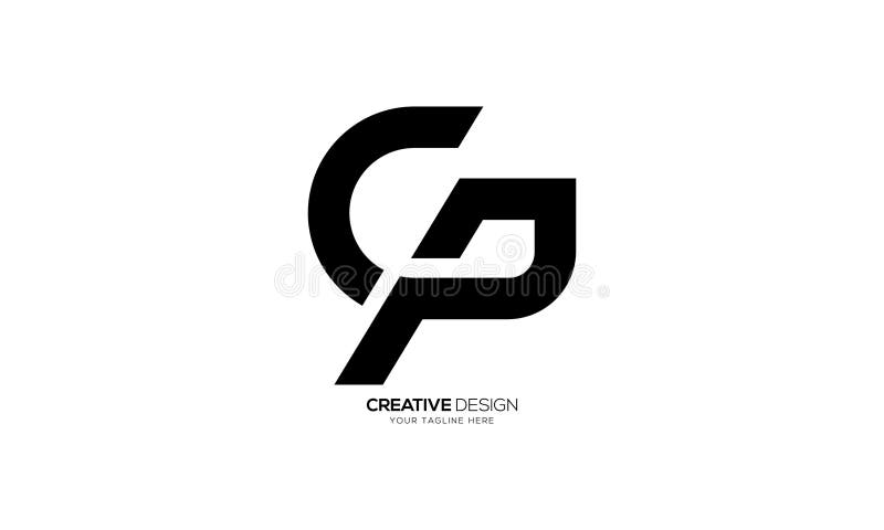 Creative Shape Letter C P G Initial Modern Unique Monogram Abstract Logo Stock Illustration ...