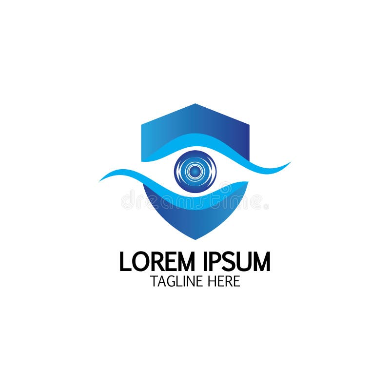 Creative Shield Eye Vision Logo Design Symbol Vector Illustration Stock ...