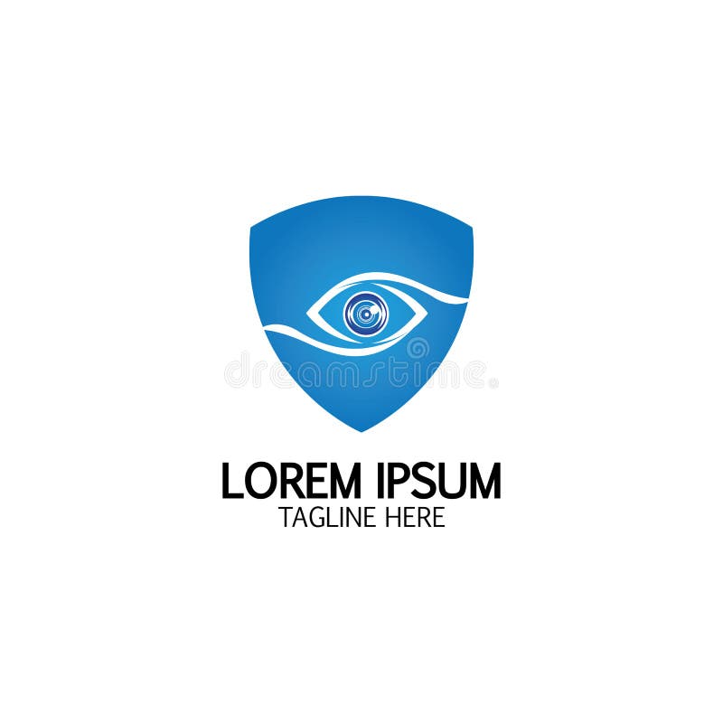 Creative Shield Eye Vision Logo Design Symbol Vector Illustration Stock ...