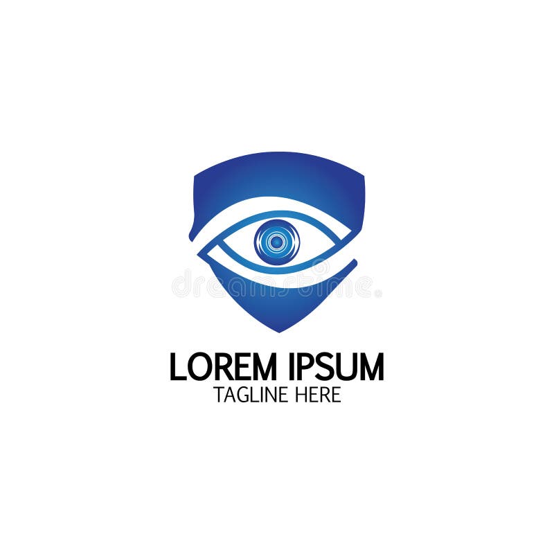 Creative Shield Eye Vision Logo Design Symbol Vector Illustration Stock ...