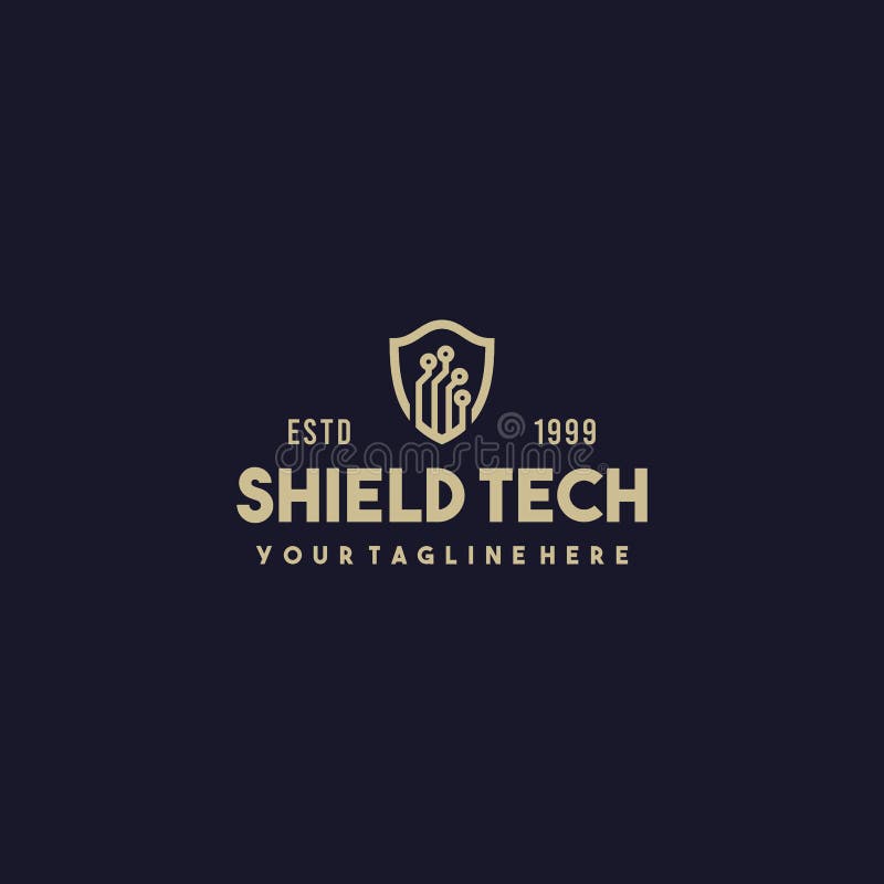 Creative Shield Tech Logo Design Stock Illustration - Illustration of ...