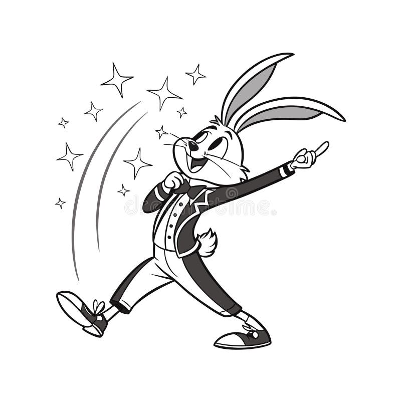 Creative Shining Bunny in Ballroom Dance Stock Illustration ...