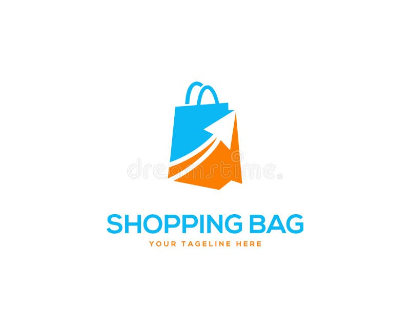 Creative Shoping Bag Logo Icon Design. Stock Vector - Illustration of ...