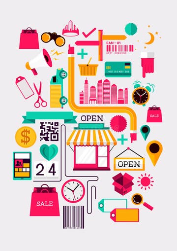 Shopping Elements Stock Illustrations – 56,812 Shopping Elements Stock ...