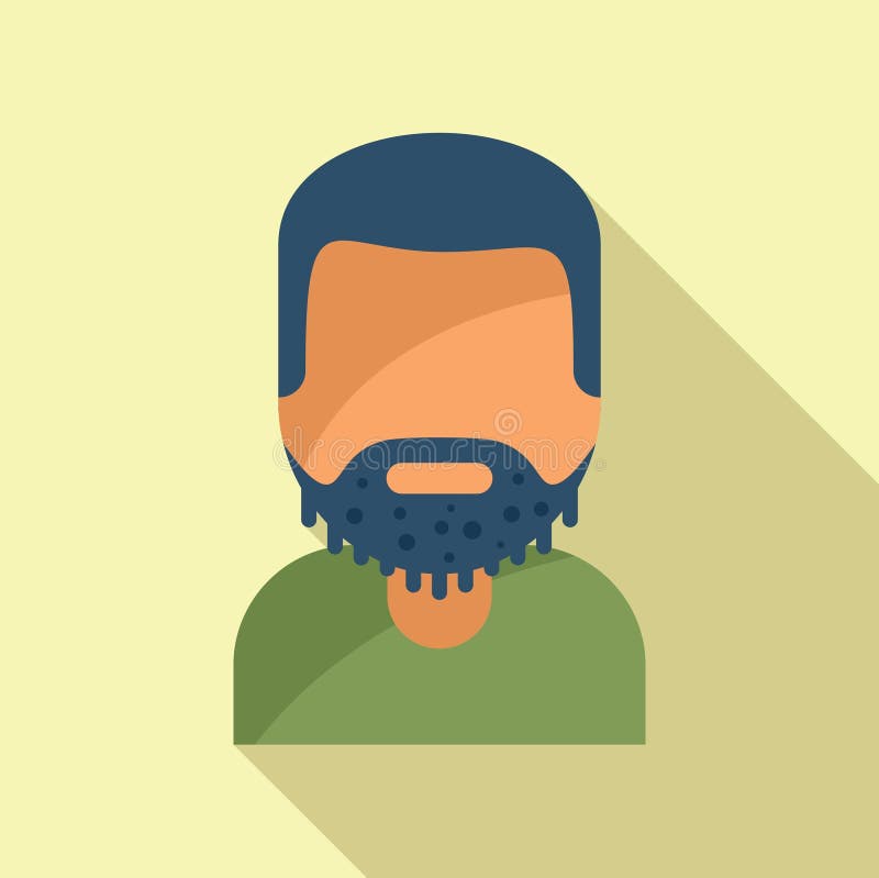 Creative Short Beard Icon Flat Vector. Style Fashion Stock Vector ...