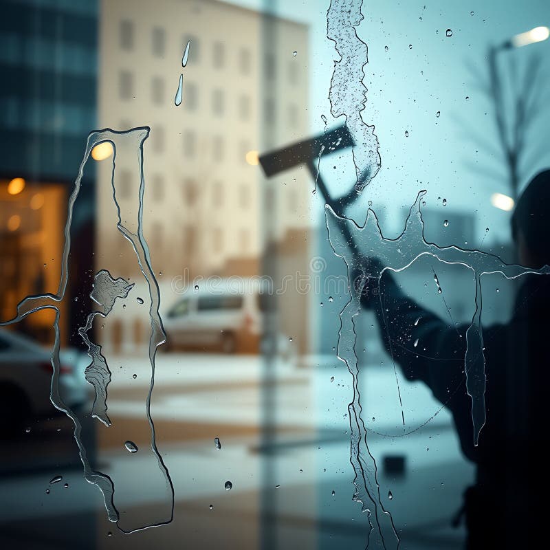 A Creative Shot of a Glass Window with a Detailed Reflection of a ...