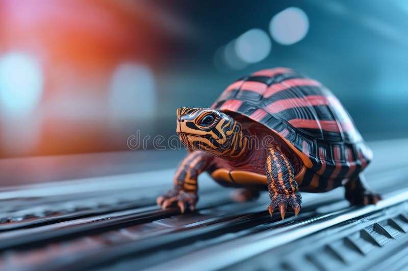 A Creative Shot of Turtle with High Tech Racing Design, Showcasing ...
