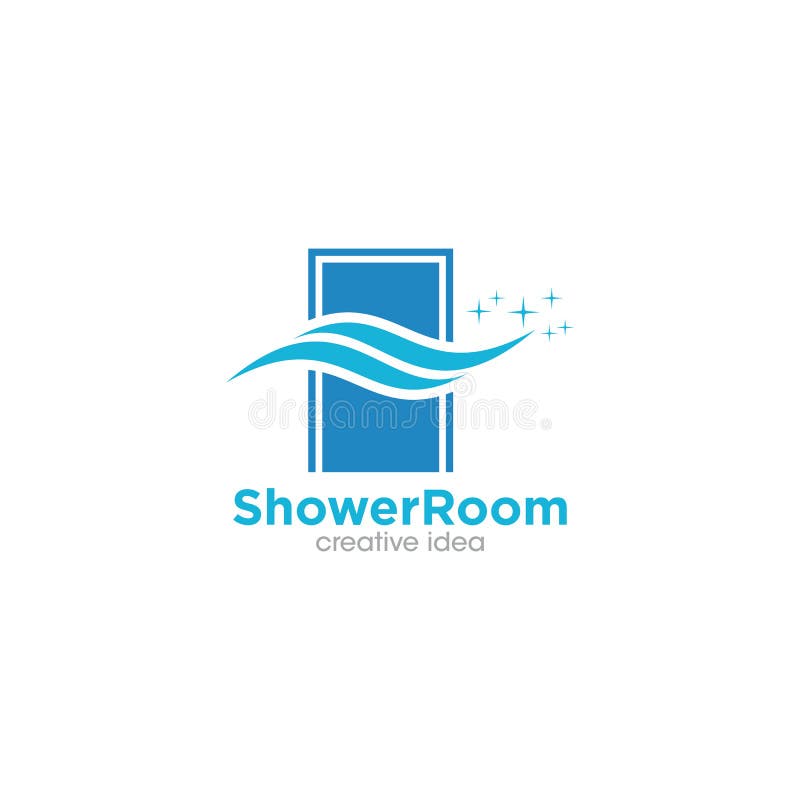 Creative Shower Room Logo Design Template Stock Vector - Illustration ...