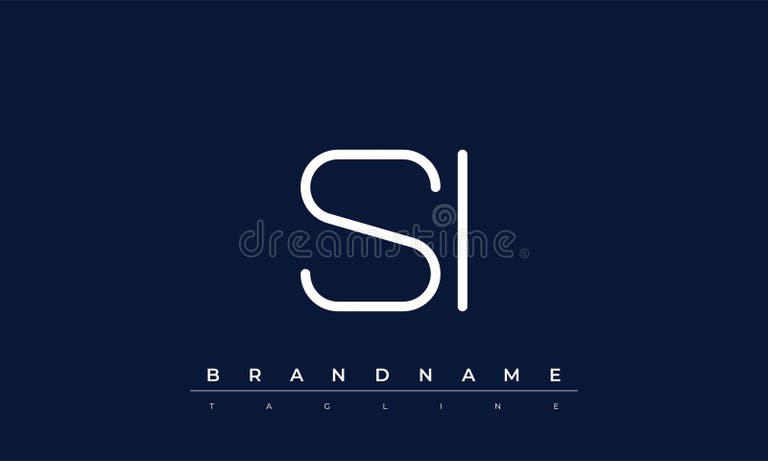 Creative SI Letter Initial Logo Vector Image Stock Vector ...