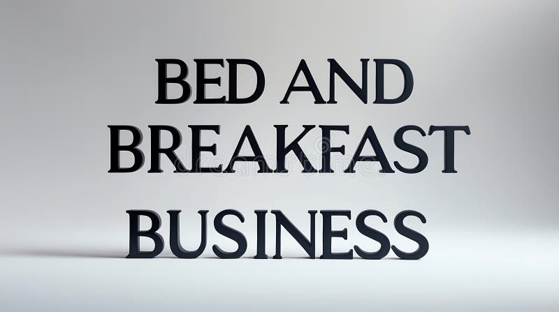 Creative Signage Depicting Bed and Breakfast Business Concept with ...