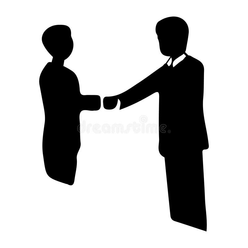 Creative Silhouette Vector Handshaking Logo and Icon Symbolizing Unity ...