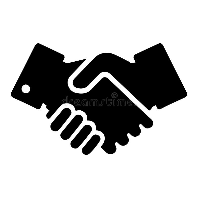 Creative Silhouette Vector Handshaking Logo and Icon Symbolizing Unity ...