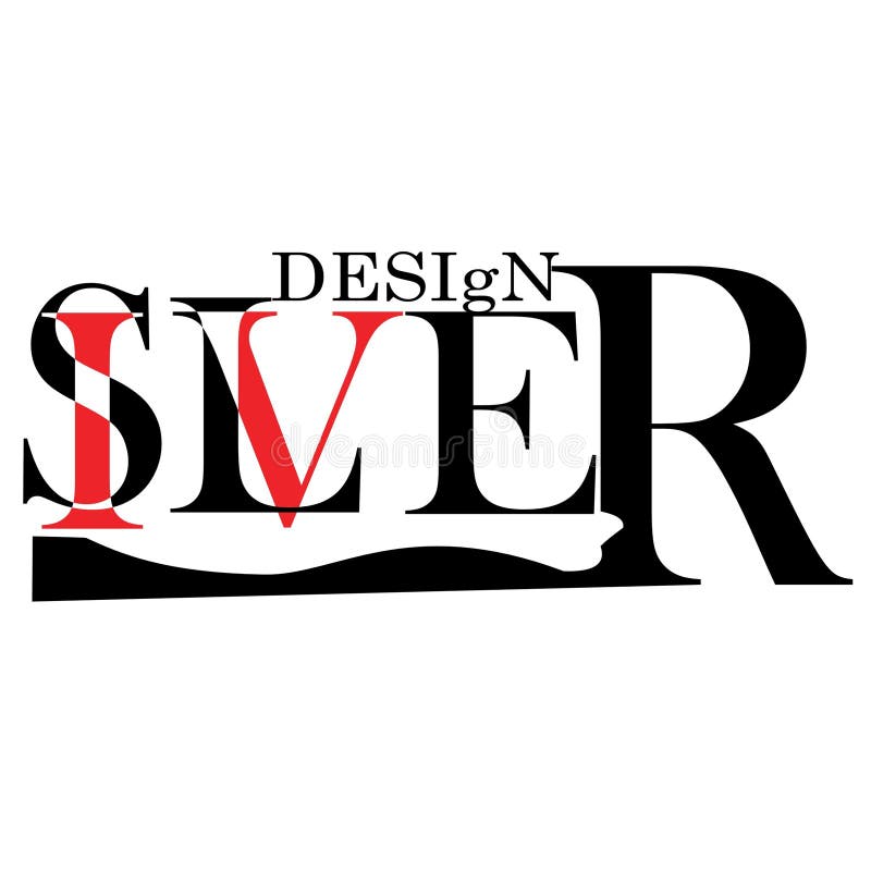 Creative Silver Logo Design with Artistic Typography Stock Illustration ...