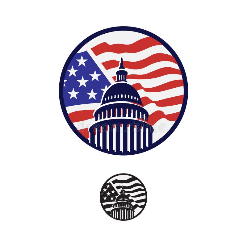 Creative Simple American Capitol Building Vector Logo Design Stock ...
