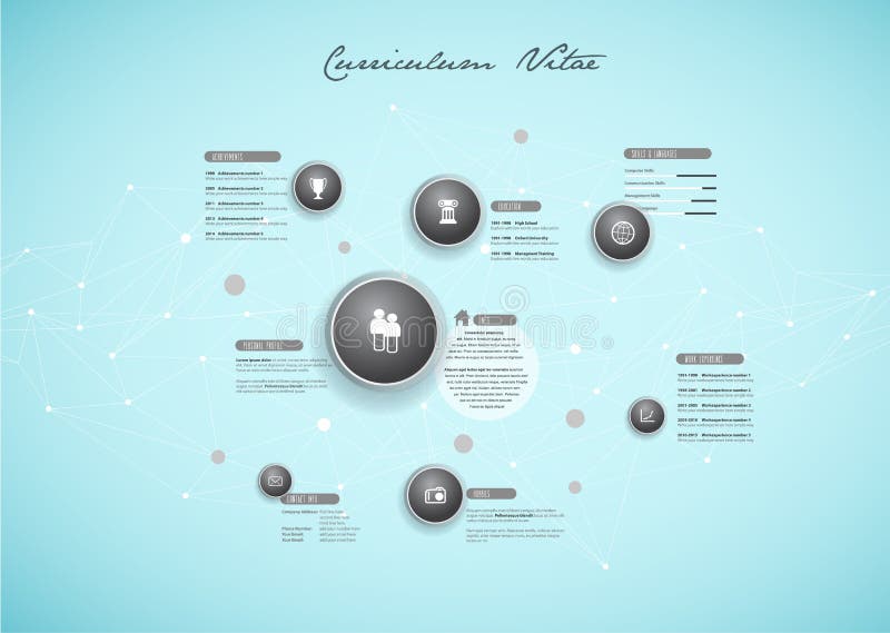 Creative, Turquoise Color CV / Resume Template. Stock Vector ...