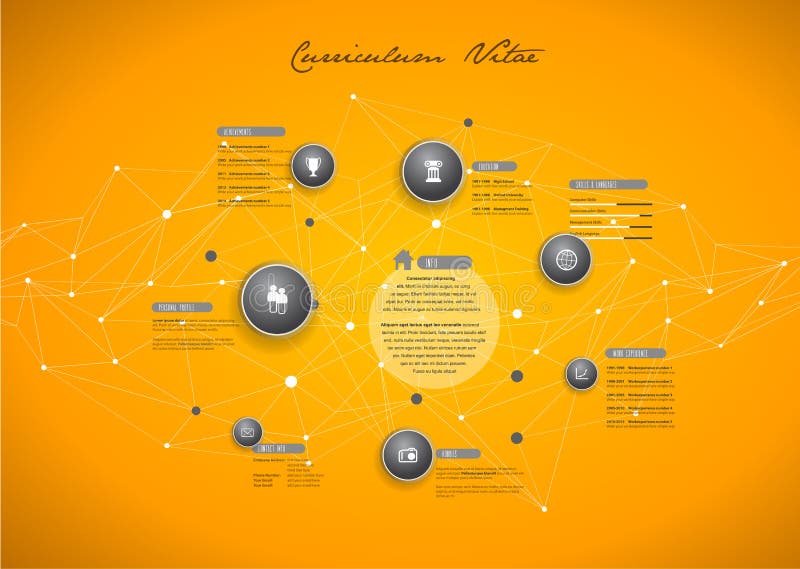 Creative Simple Cv Template with Triangle Shapes in Header. Stock ...