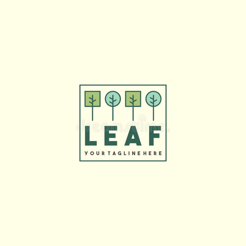 Creative Simple Leaf Logo Design Stock Illustration - Illustration of ...