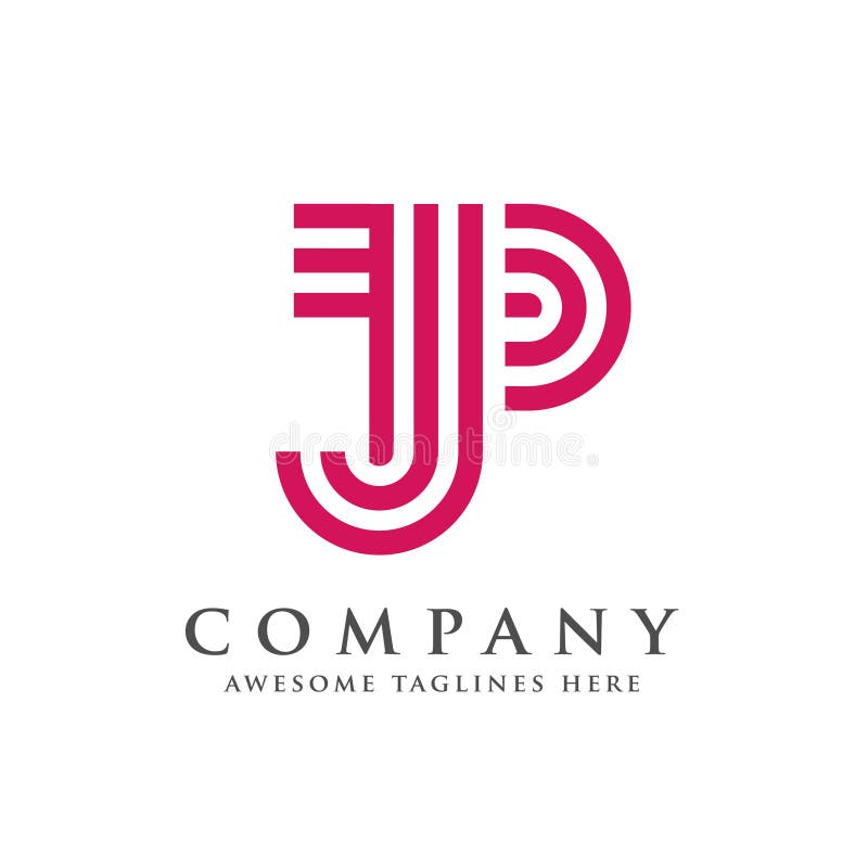 Creative and Simple Letter JP Logo Stock Vector - Illustration of ...