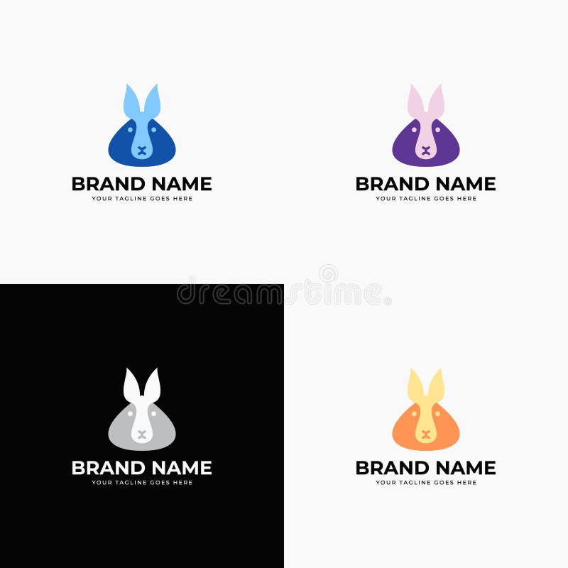 Creative, Simple, Minimalistic Rabbit Logo Design Template. Cute ...