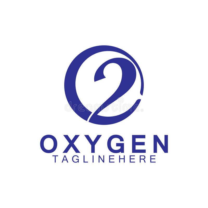 Creative and Simple Oxygen Icon Logo Design, O2, Initial O and Number 2 ...