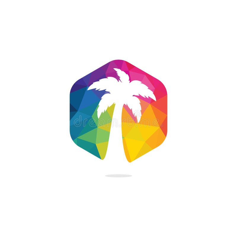 Creative Simple Palm Tree Vector Logo Design Stock Vector ...