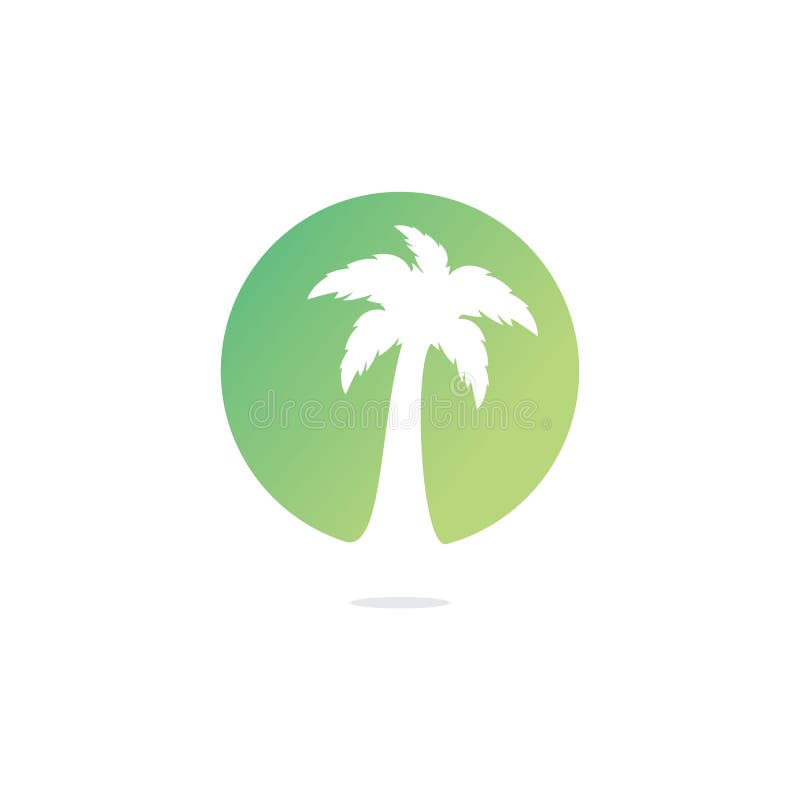 Creative Simple Palm Tree Vector Logo Design Stock Vector ...