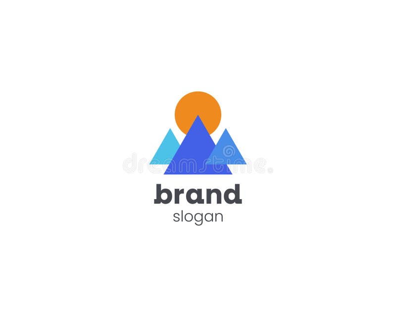 Creative Simple Triangle Mountain Logo Stock Vector - Illustration of ...