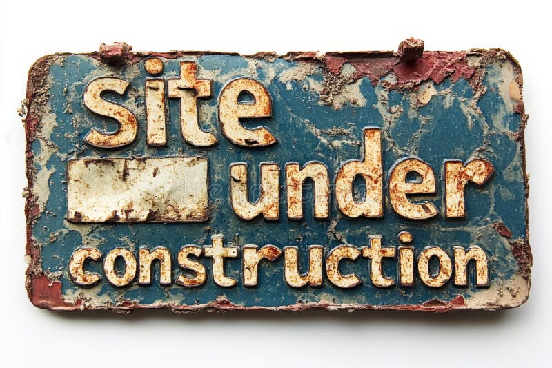 Creative Site Under Construction Sign for Websites on Solid White ...