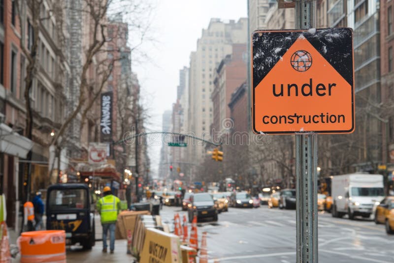 Creative Site Under Construction Sign for Websites on Solid White ...