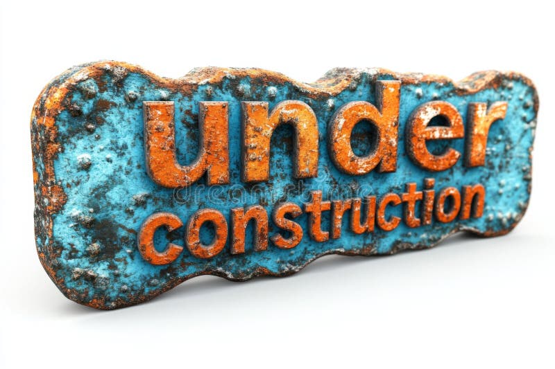 Creative Site Under Construction Sign for Websites on Solid White ...