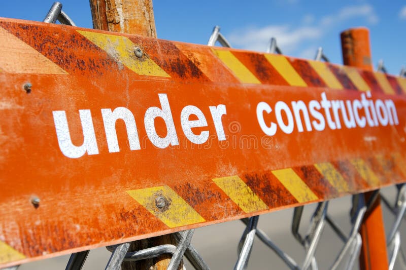 Creative Site Under Construction Sign for Websites on Solid White ...