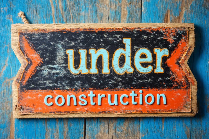 Creative Site Under Construction Sign for Websites on Solid White ...