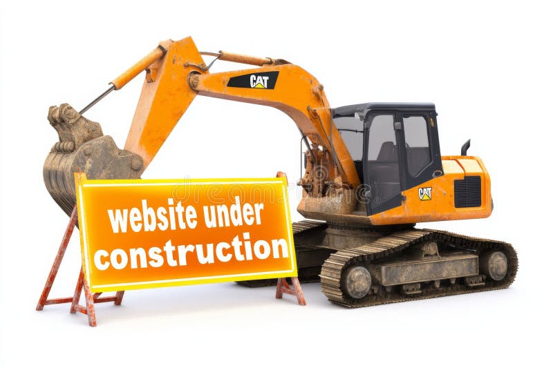 Creative Site Under Construction Sign for Websites on Solid White ...