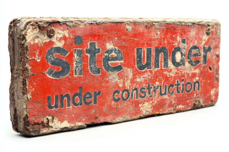 Creative Site Under Construction Sign for Websites on Solid White ...