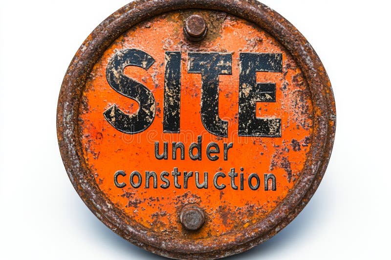 Creative Site Under Construction Sign for Websites on Solid White ...