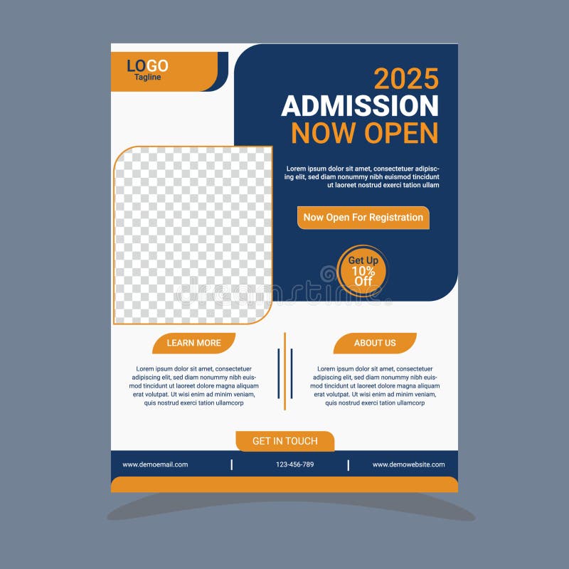 Creative A4 Size Admission Flyer Design Template Stock Vector ...