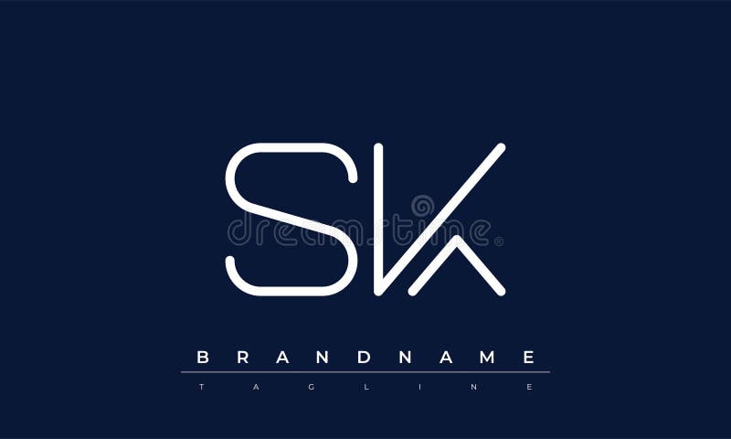 Creative SK Letter Initial Logo Vector Image Stock Vector ...