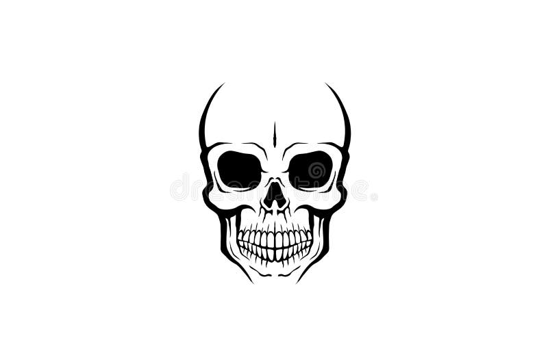 Creative Skeleton Skull Logo Design Illustration Stock Vector ...