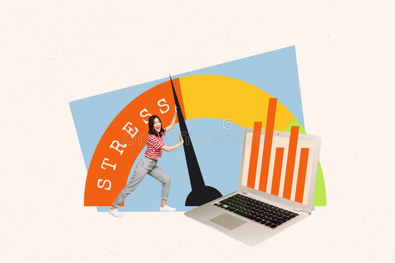 Creative Sketch Collage of Happy Freelancer Employee Workload ...