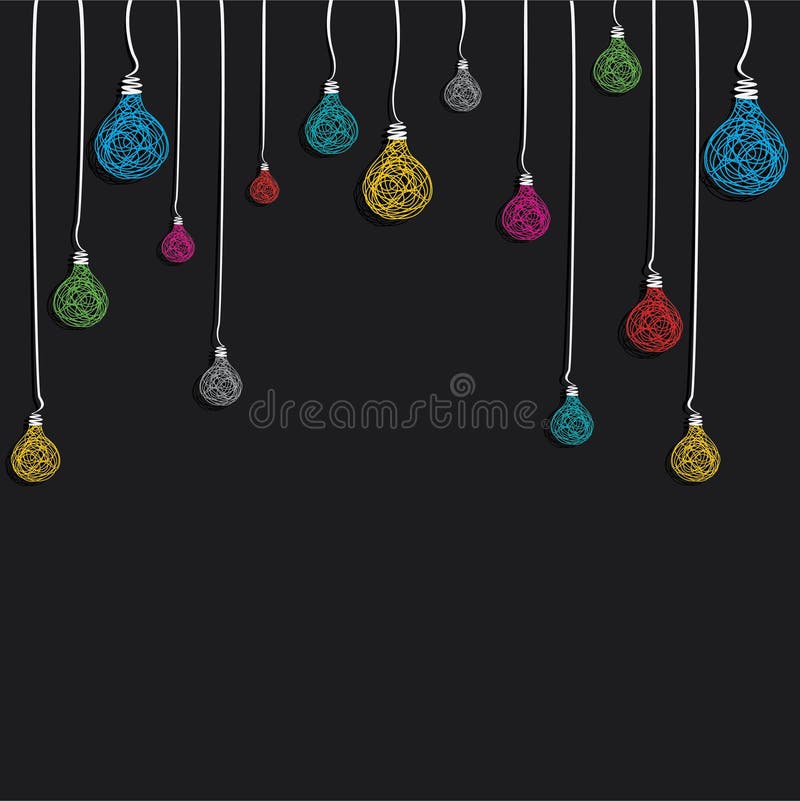 Sketch light bulb stock vector. Illustration of idea - 39404630