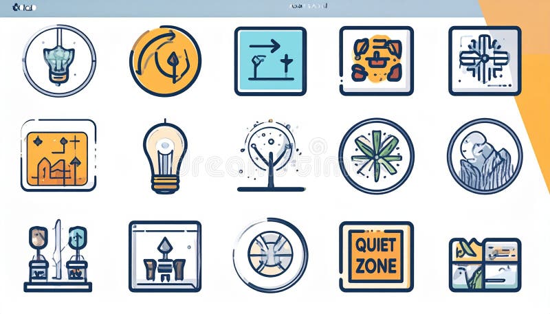 Creative Sketch Style Icon Collection for Web and Apps Stock Illustration - Illustration of ...