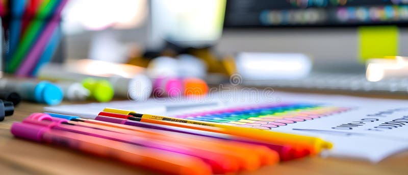 Creative Sketching with a Splash of Color and Technology Flair. Concept ...