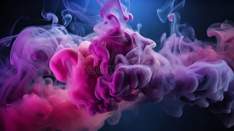 Creative Smoke Design in Purple. Generative AI Stock Illustration ...
