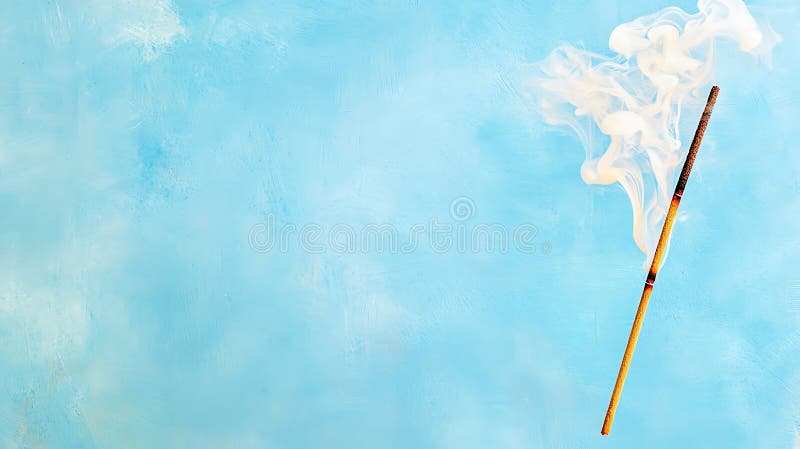 Creative Smoke Visualization on Blue Background Stock Illustration ...