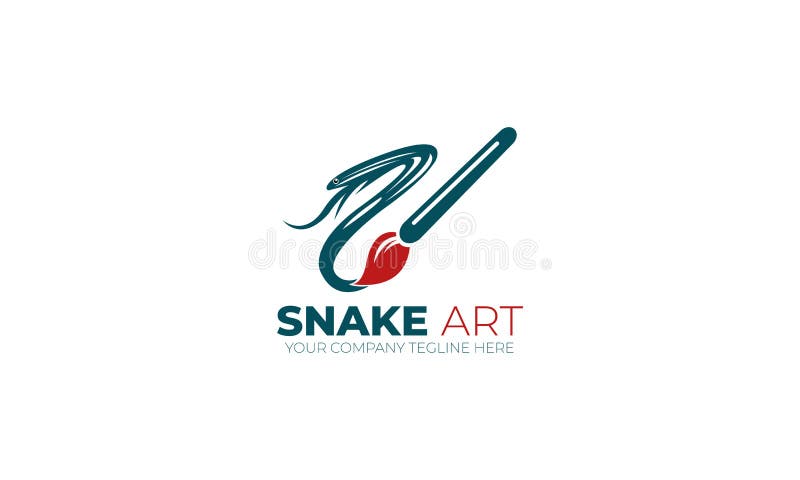 Creative Snake Art Logo Design Stock Vector - Illustration of mascot ...