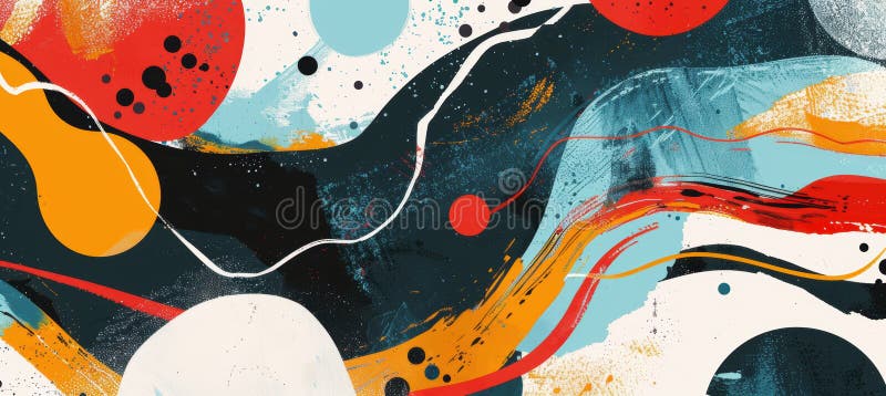 Creative Social Media Banner with Bold Colors and Abstract Patterns for ...