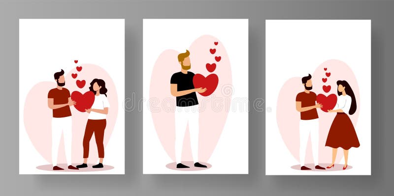 Creative Social Media Mockup Template Set Featuring Couples and Hearts ...