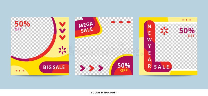 Creative Social Media Post Template with Modern Shape Style Stock ...