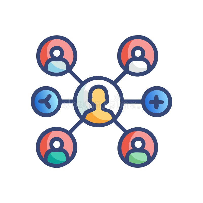 Creative Social Network Icon for Digital Interaction Stock Vector ...