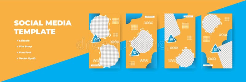 Creative Social Networks Stories Design, Vertical Banner Stock Vector ...